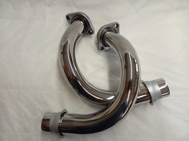 YAMAHA RD400 E,F ,2R9 New Exhaust Header / Down pipes Reproduction UK ...