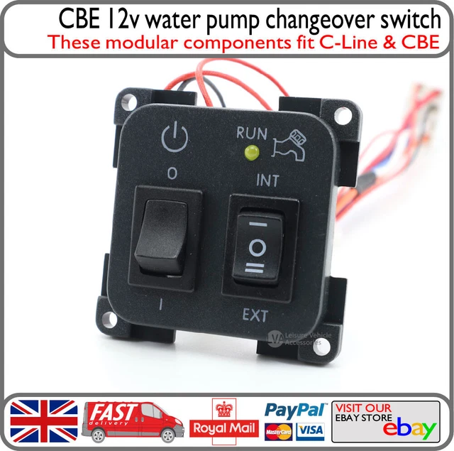 CBE 12V WATER Pump Changeover Internal External Switch Camper fits C ...