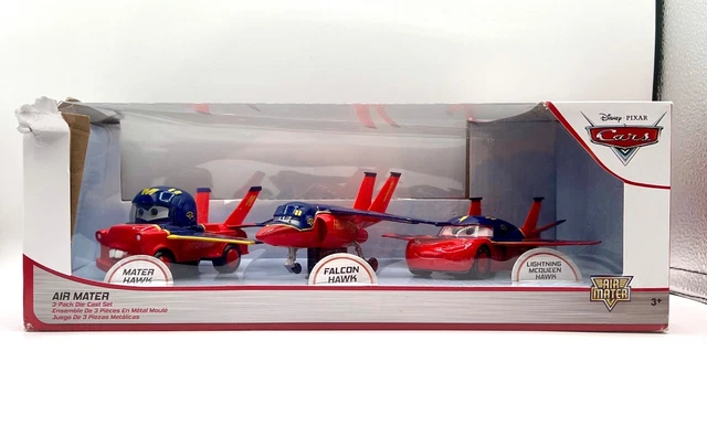 DISNEY PIXAR CARS Air Mater Lightning McQueen Falcon Hawk Die Cast (3 ...