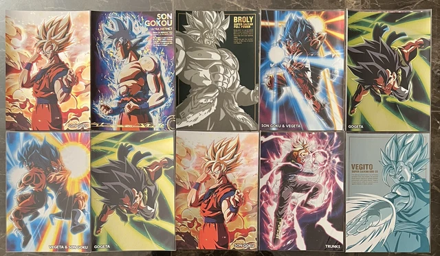 LOT 10 CARTES Postcards Dragon Ball Super Wafer Post Art Unlimited Avec ...