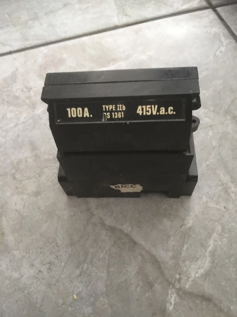 BICC MAIN FUSE And Carrier 100 Amp £20.00 - PicClick UK