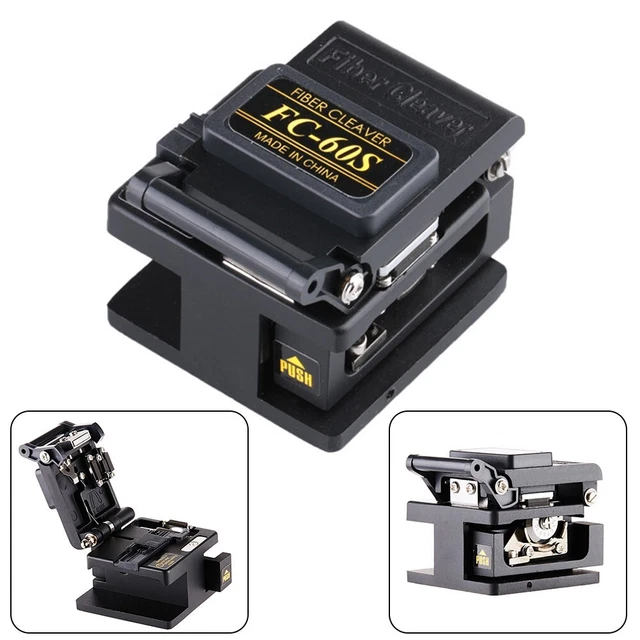 CUTTER CLEAVER FIBER Cleaver FTTH Tool Optic Fiber W/ Storage Box ...