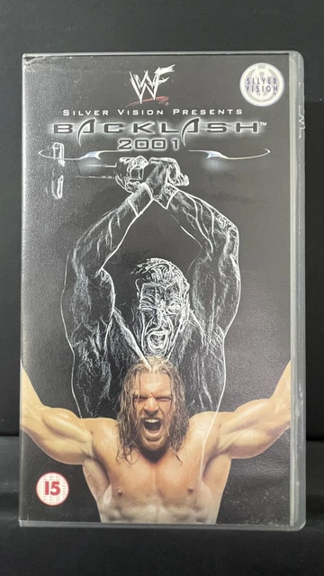 WWF BACKLASH 2001 VHS Wrestling Silver Vision Triple H Stone Cold Steve ...