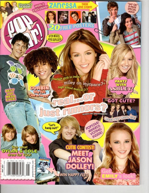POP STAR MAGAZINE May 2007 ALY & AJ MILEY CYRUS ZAC EFRON JONAS ...
