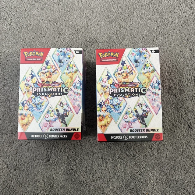 POKÉMON TCG PRISMATIC Evolution Booster Bundle With 6 Booster Packs SEALED x2 £125.52 - PicClick UK