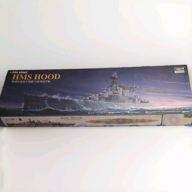 TRUMPETER MODEL KIT HMS Hood 1941 British Battlecruiser 05302 - 1/350 £ ...
