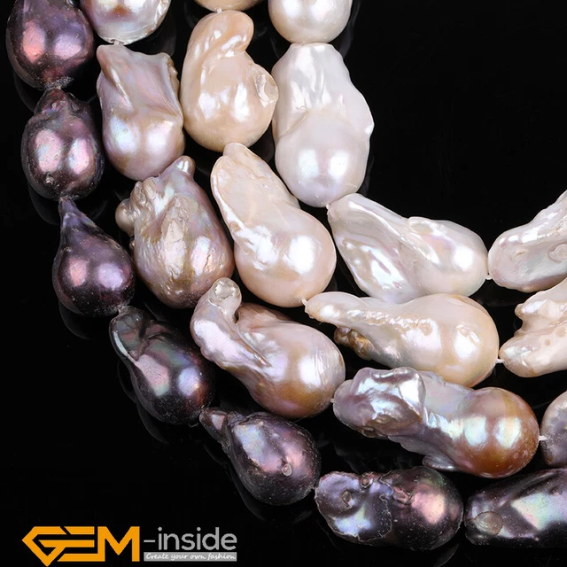NATURAL EDISON PEARL Big Nucleated AAAA Teardrop Loose Beads Jewellery ...