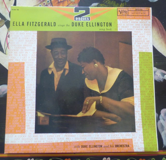 ELLA FITZGERALD SINGS the Duke Ellington song book. Double album 33 ...