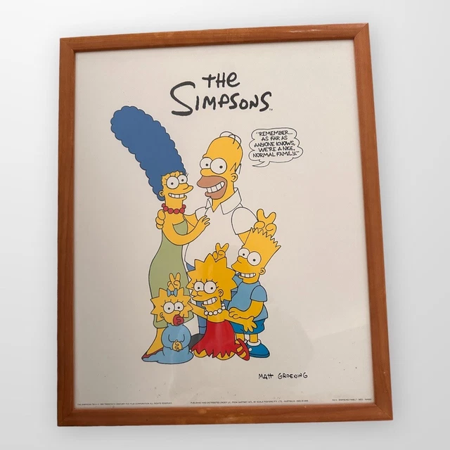 *RARE* VINTAGE 90'S The Simpsons Family Poster “We’re A Nice, Normal ...