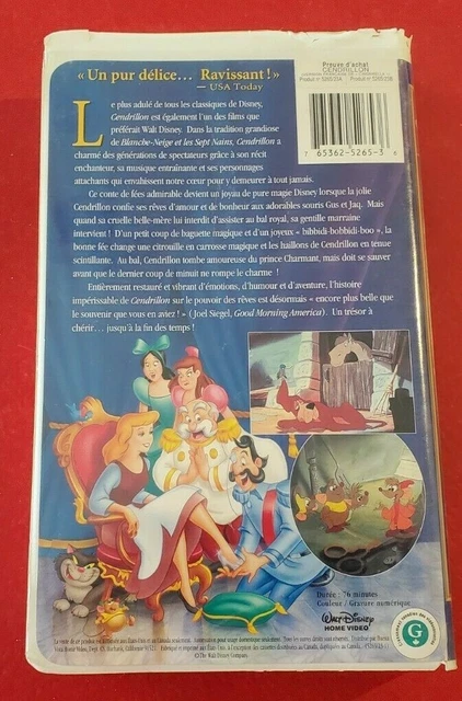 *VHS FRENCH MOVIE Cinderella - The Walt Disney Masterpiece $9.89 ...