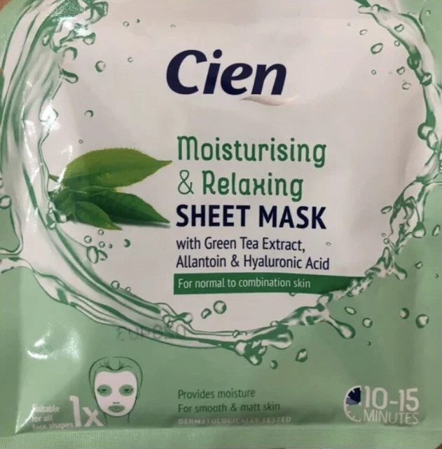 FACE MASK CIEN Sheet Face Mask for normal skin/Green Tea extract. £4.76 ...