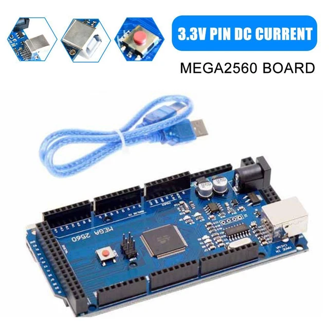 MEGA 2560 R3 ATMEGA16U2 ATMEGA2560-16AU Board + USB Cable For Arduino ...