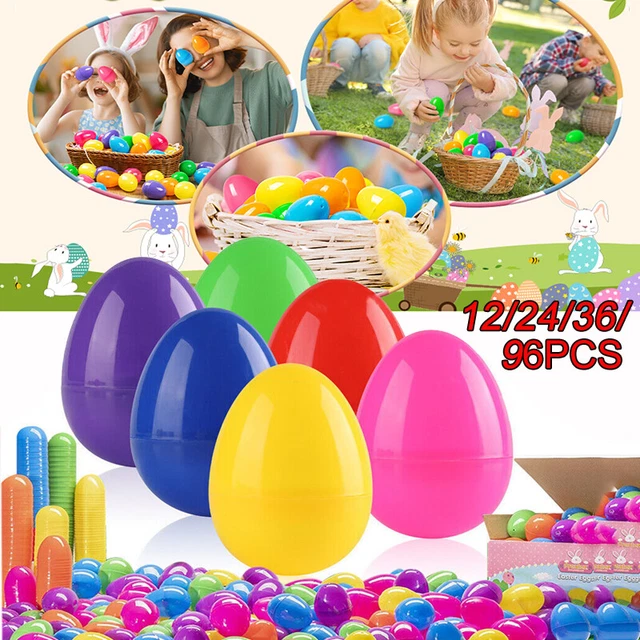 PLASTIC FILLER EASTER Eggs Fillable Egg Hunt Decoration Hollow Add Treats Gifts $9.99 - PicClick AU