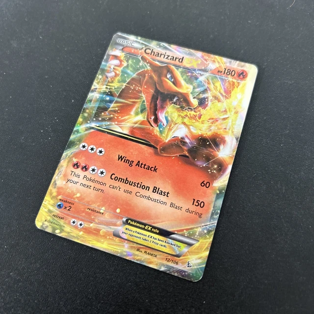 CHARIZARD EX 12/106 Flashfire Ultra selten Pokemon TCG HEAVY PLAY SH2/1 ...
