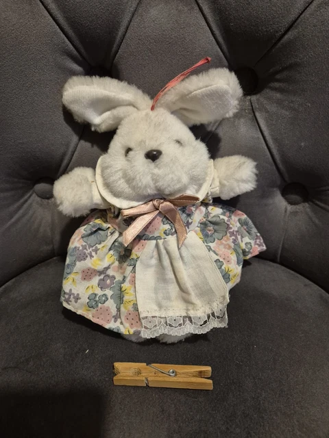 WHITE BUNNY RABBIT Soft Toy With Loop To Hang Up £1.16 - PicClick UK