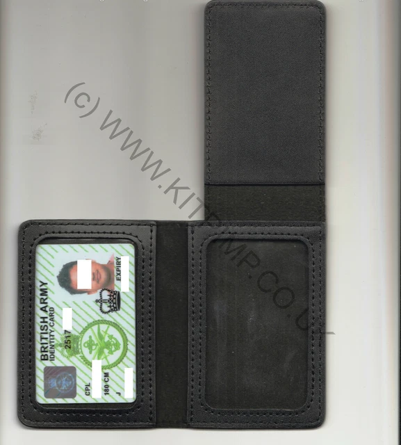 BRITISH ARMY MOD90 ID Identity Card Leather Wallet Holder Military UK ...