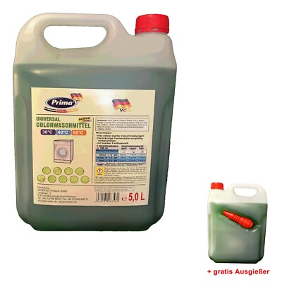 PRIMA COLOR DETERGENT liquid detergent 1 x 5.0 L = 5.0 L + free pourer ...