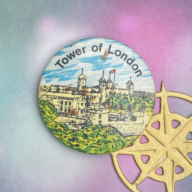 VINTAGE BADGE TOWER Bridge London England Pin Button Badge £4.50 ...