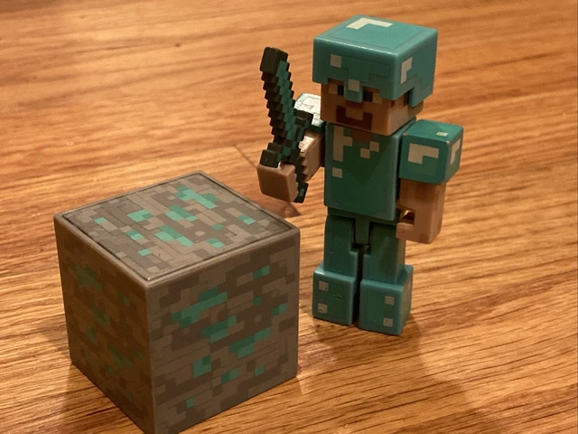 MINECRAFT OVERWORLD STEVE with Diamond Armor Series #2 Figure Complete ...