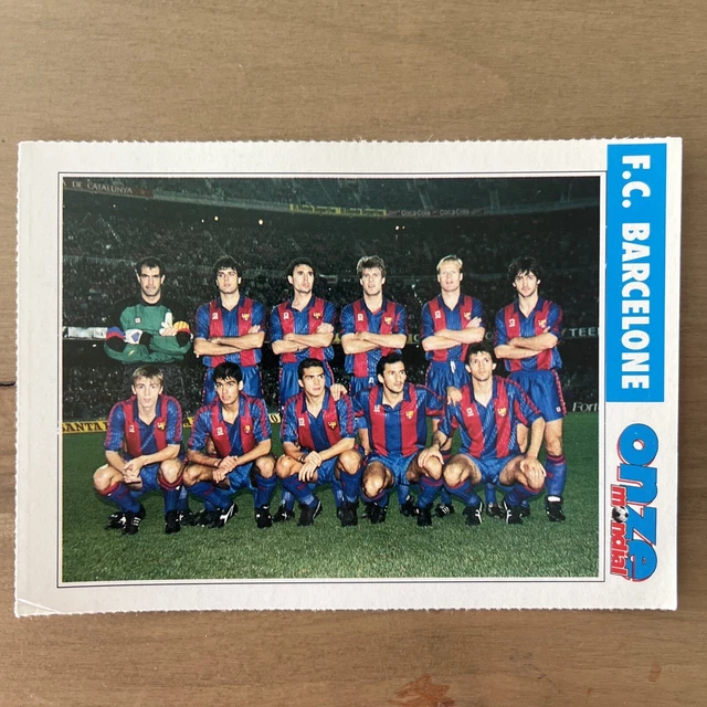 CARD FOOTBALL ONZE Mondial 1991 1992 Fc Barcelona Guardiola Laudrup ...