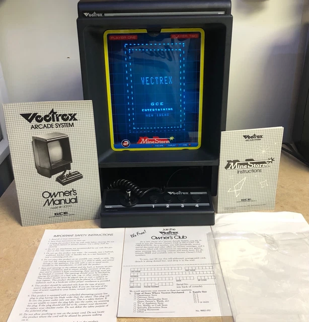 VECTREX ARCADE SYSTEM Video Game Console+Controller+BOX Model HP-3000 ...