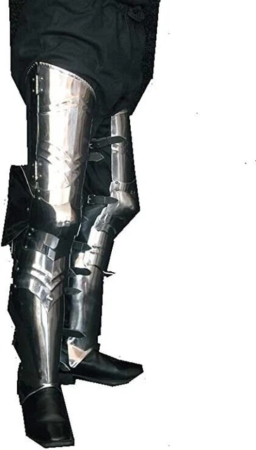MEDIEVAL GOTHIC FULL Leg Armour Set Warrior Costume Silver $199.00 ...