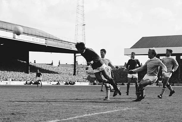 1968 MAINE ROAD Stadium Manchester City 0 v Manchester United 0 Ge- Old ...