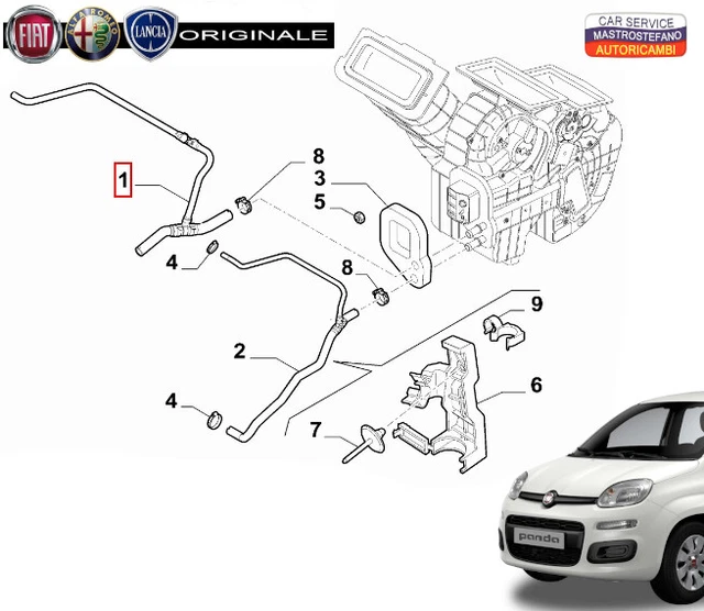 TUBO FLESSIBILE RADIATORE Fiat Freemont-- Originale Fiat K05058945Ab ...