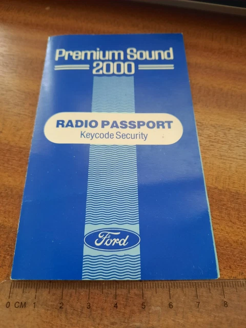 FORD PREMIUM SOUND 2000 Radio Passport Keycode Security Card £10.00 ...