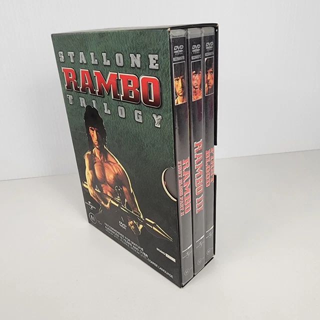 RAMBO TRILOGY BOX Set Sylvester Stallone - Rambo 1 2 & 3 DVD Region 4 ...