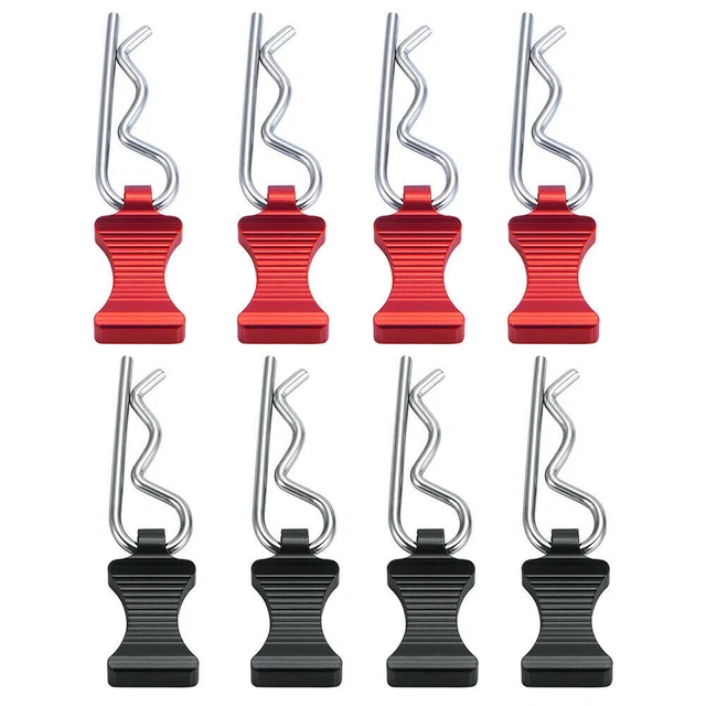 4PCS 1/6 RC Car R-type Body Clips With Metal Mount For Axial SCX6 ...