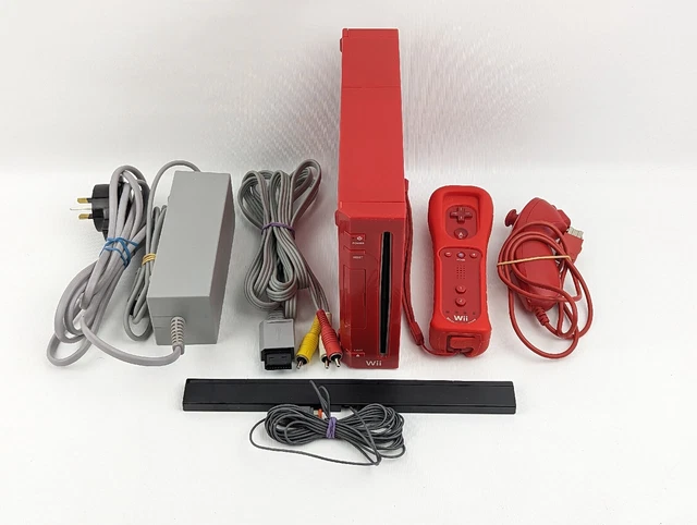 NINTENDO WII SUPER Mario Bros 25th Anniversary Red Console Bundle Free ...
