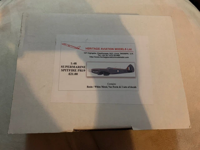 HERITAGE AVIATION MODELS 1/48 Supermarine Spitfire PR19 Model Kit £15. ...