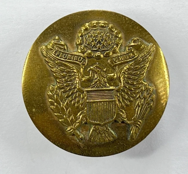 WW2 US ARMY 2 Piece Great Seal Brass Badge Screw Back 38 mm diameter £ ...
