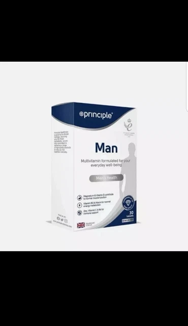 PRINCIPLE MAN MULTIVITAMIN Well-being 30 tablets 100% Vitamin C B12 D £ ...