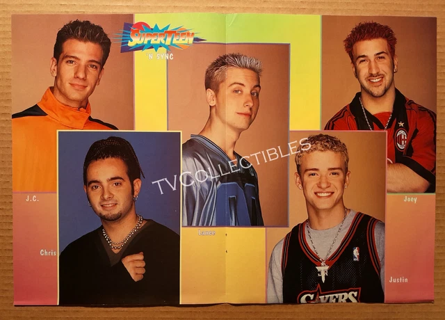 MAGAZINE CENTERFOLD PINUP~ Boyband N'Sync ~~Back- BACKSTREET BOYS w ...