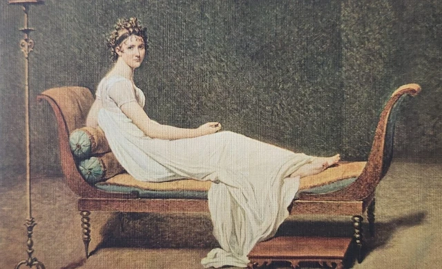 1800 PAINTING PORTRAIT Madame Juliette Recamier by Jacques Louis David ...