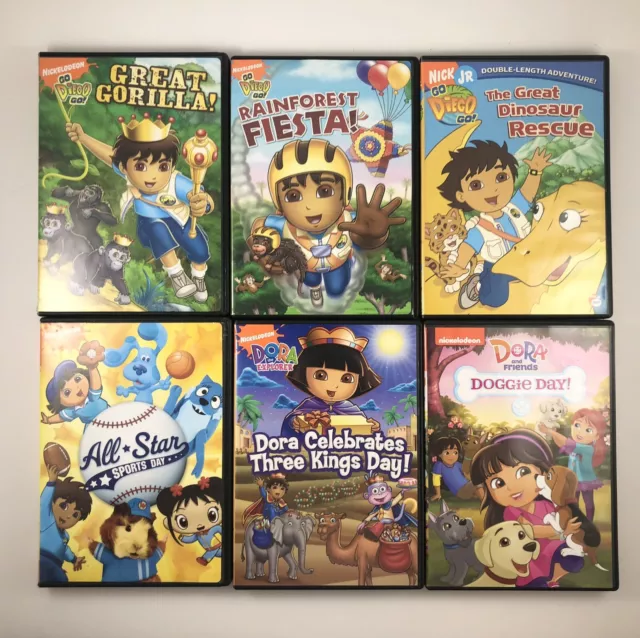 Dora The Explorer Diego Dvd Lot Of 6 Nickelodeon Nick Jr ~ Rainforest