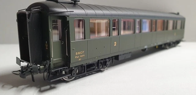 REE MODEL VB-411 SNCF B8 2nd Class Ex PLM, Green Livery 306, Roof And ...