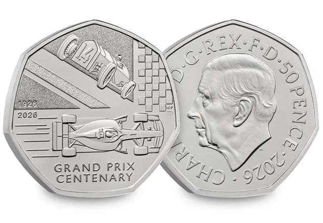BRITISH GRAND PRIX 2026 BRILLIANT UNCIRCULATED 50P COIN, From The 2026 ...