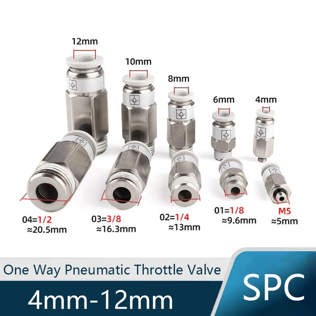 THREAD PNEUMATIC CHECK Valve One Way Qucik Fitting Connector Coupling ...