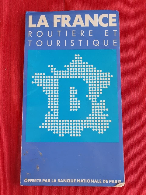 CARTE LA FRANCE Routière et Touristique Banque Nationale de Paris Recta ...