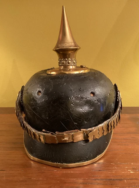 ORIGINAL WW1 GERMAN Prussian Pickelhaube Army Officer Helmet, No ...