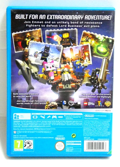 THE LEGO MOVIE Videogame Jeu Pour Console Nintendo Wii U Pal Fra Sans ...