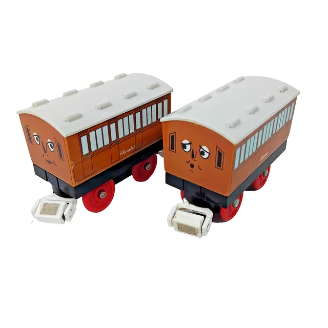 THOMAS AND FRIENDS Annie and Clarabel Train Carriages Tomy Vintage 1990 ...