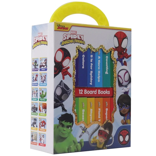 DISNEY SPIDEY AND his Amazing Friends - My First Library 12 Board Book ...