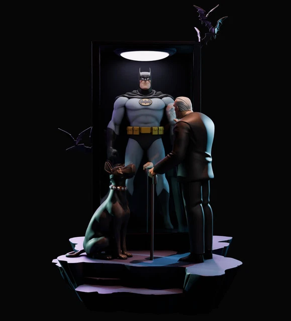 BATMAN ANIMATED FIGURE Diorama Resin 3d printed DIY model kit £39.99 ...