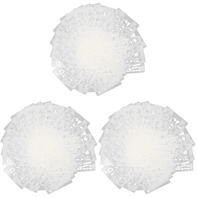 3 PACK DIY Scrapbook Graffiti Stencils Drawing Letter Alphabet Template ...