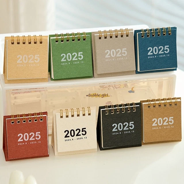 THICK PAPER 2024-2025 Calendar Creative Standing Flip Calendar Desk ...