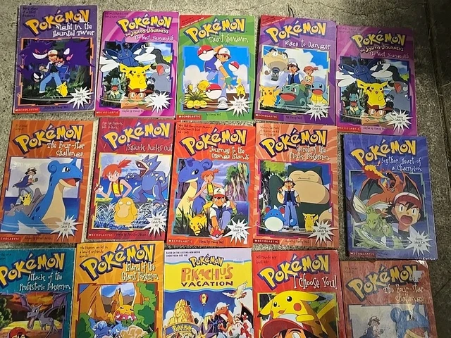 POKEMON VINTAGE SCHOLASTIC Book Bundle X 15 1990s-2000s 1 2 3 4 11 12 ...